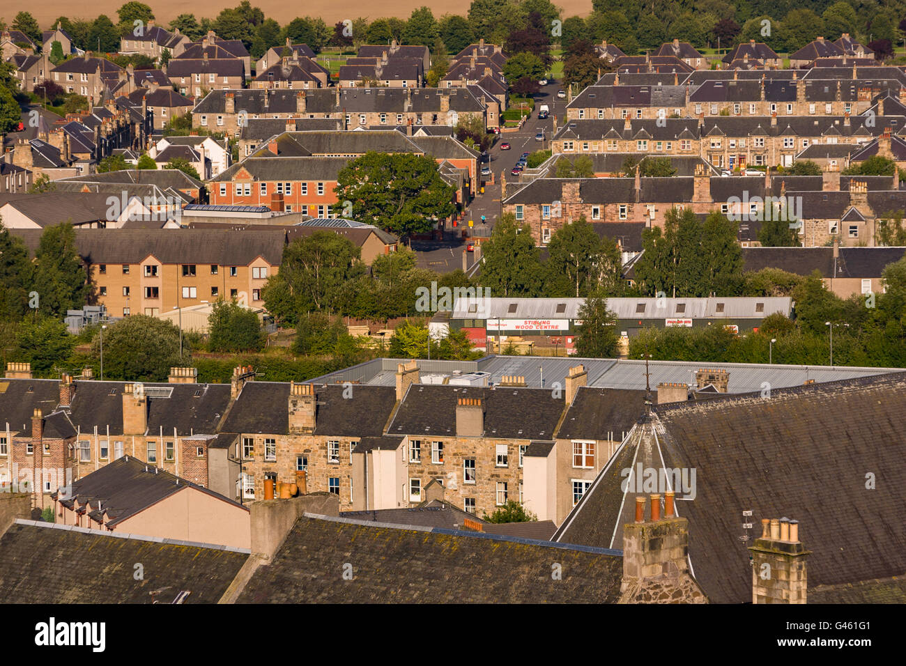 STIRLING, SCOTLAND - Buildings in residential neighborhood Stock Photo ...