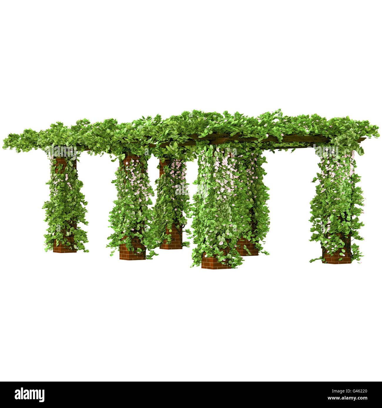 Red brick garden Cut Out Stock Images & Pictures - Alamy