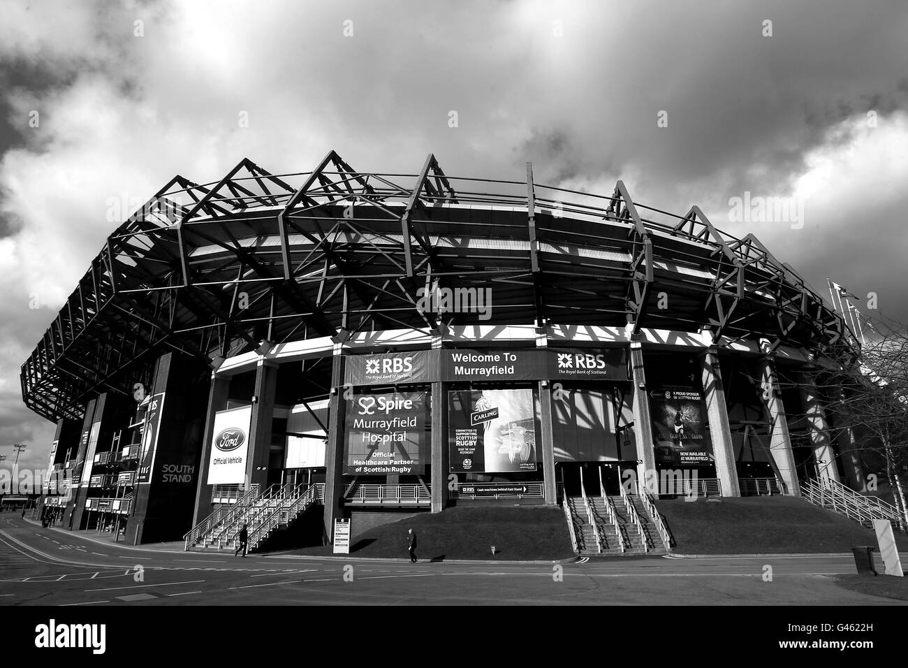 Murrayfield stadium view Black and White Stock Photos & Images - Alamy