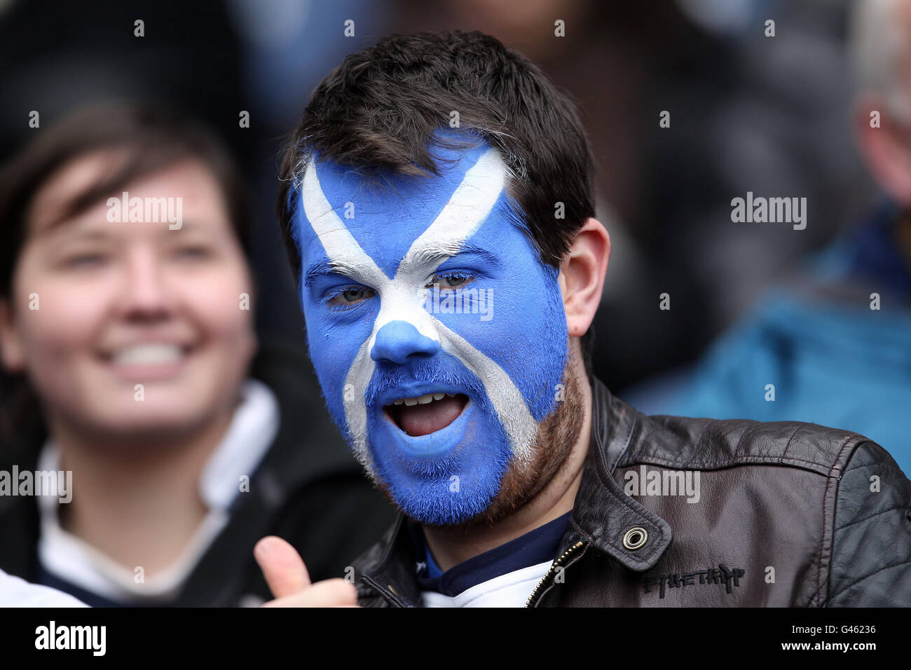 Sport rugby union face paint hi-res stock photography and images - Alamy