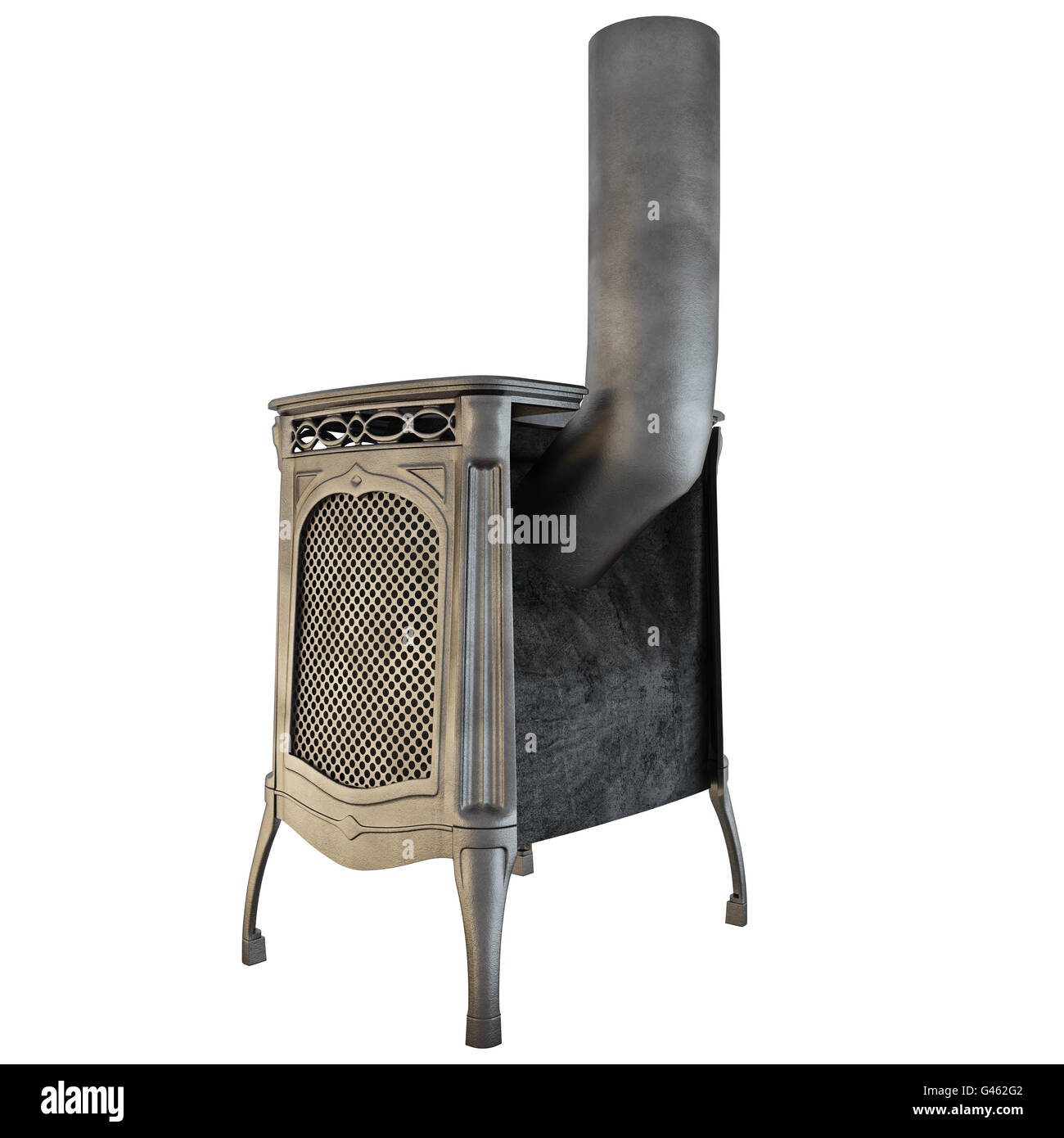 Vintage fireplace stove Cut Out Stock Images & Pictures - Alamy
