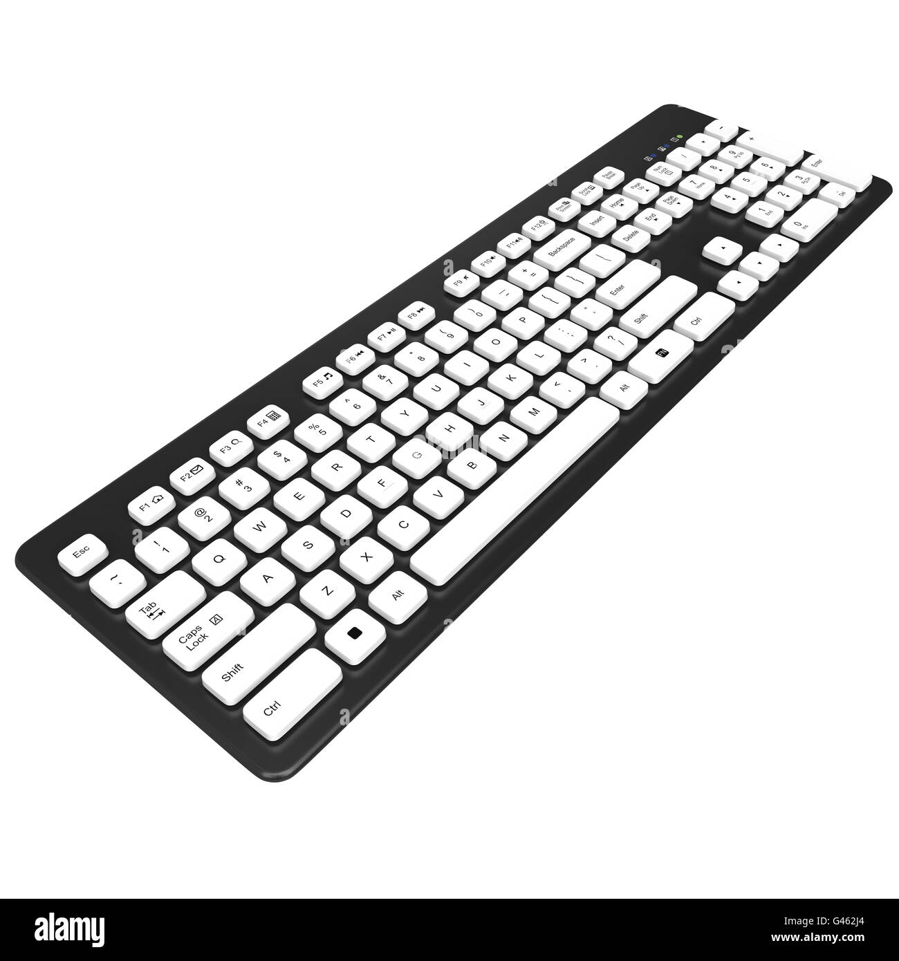 Keyboard, buttons, letters, numbers. 3D graphic Stock Photo - Alamy