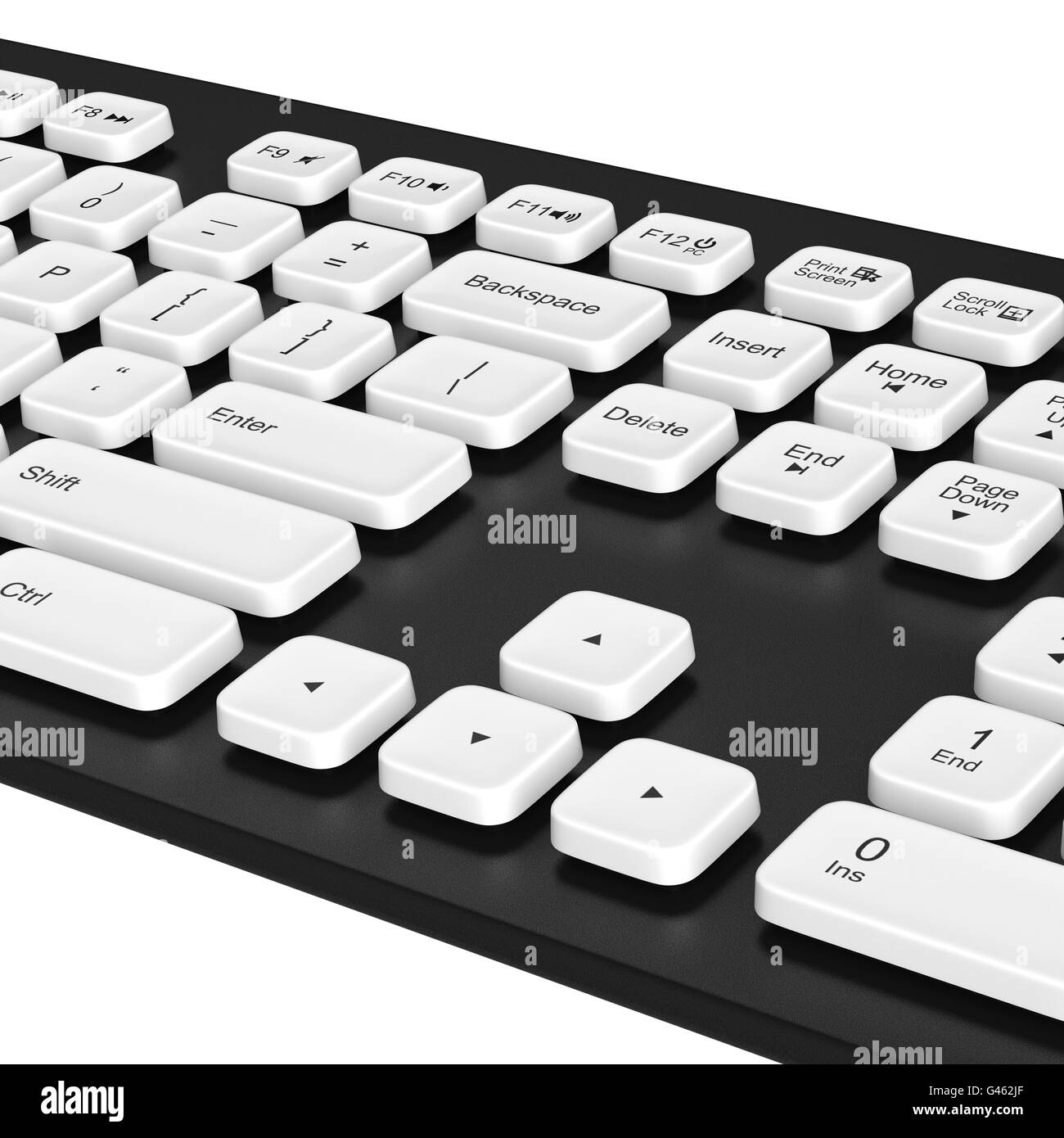 Keyboard, buttons, arrows, enter. 3D graphic Stock Photo - Alamy