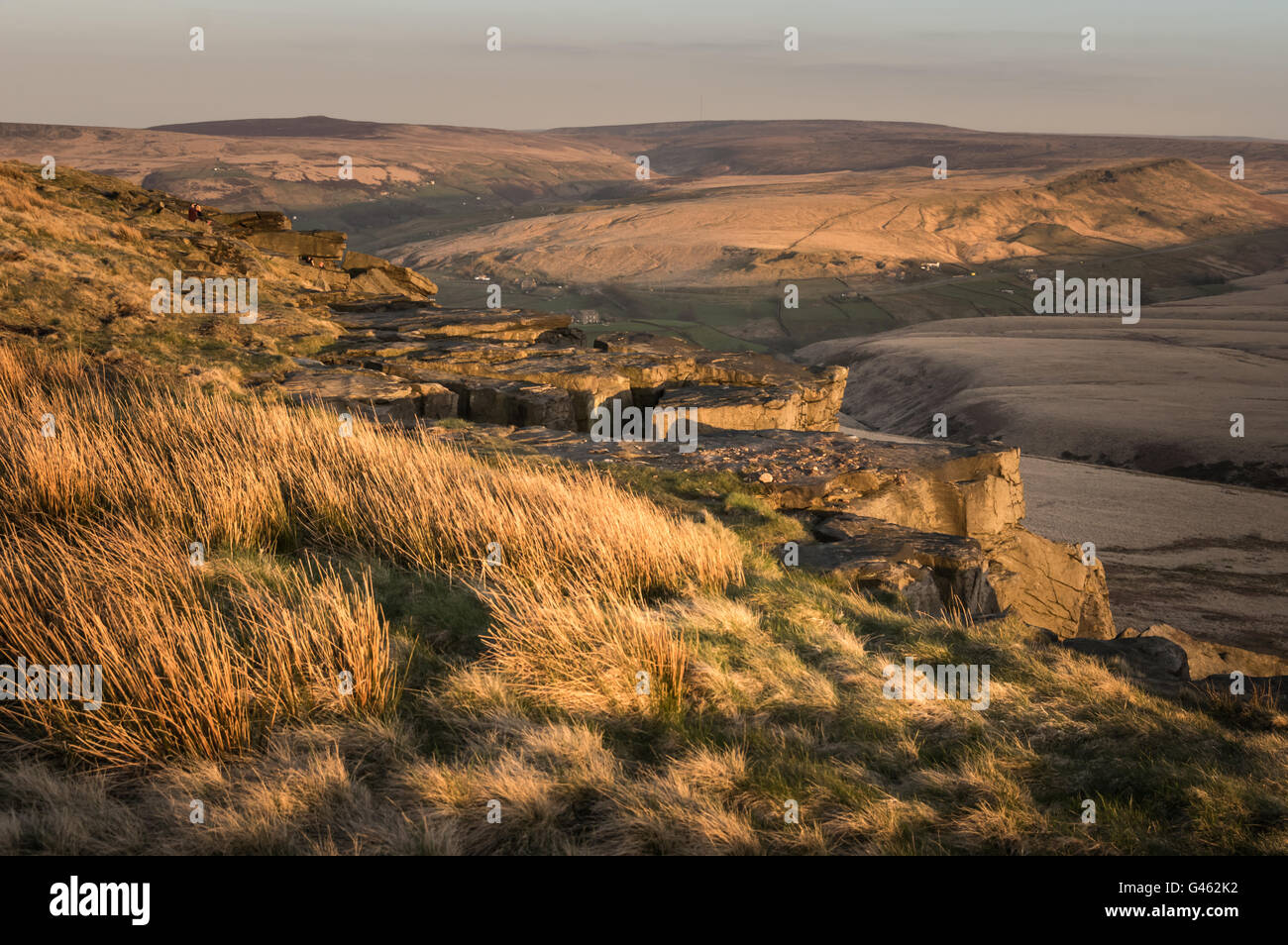 Marsden Moor and Pule Hill, Lancashire Yorkshire border, UK Stock Photo ...
