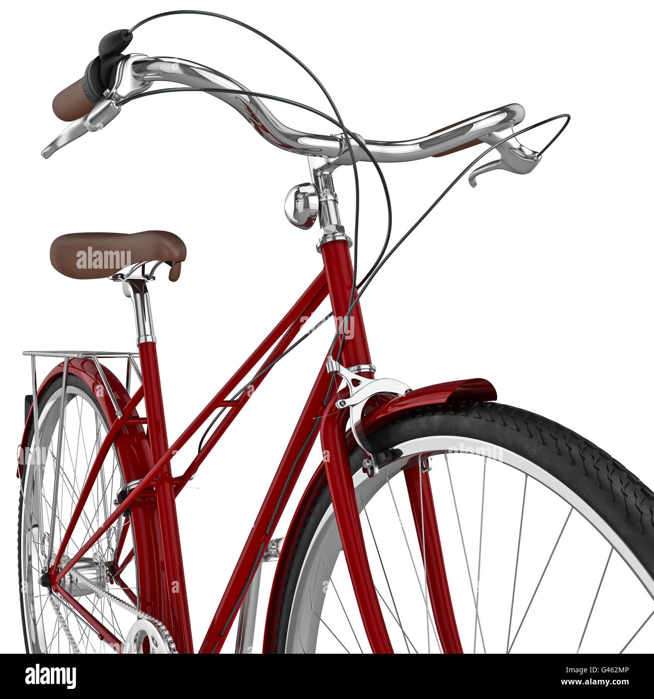 Bike in a zoom view of the wheel. 3D graphic Stock Photo - Alamy