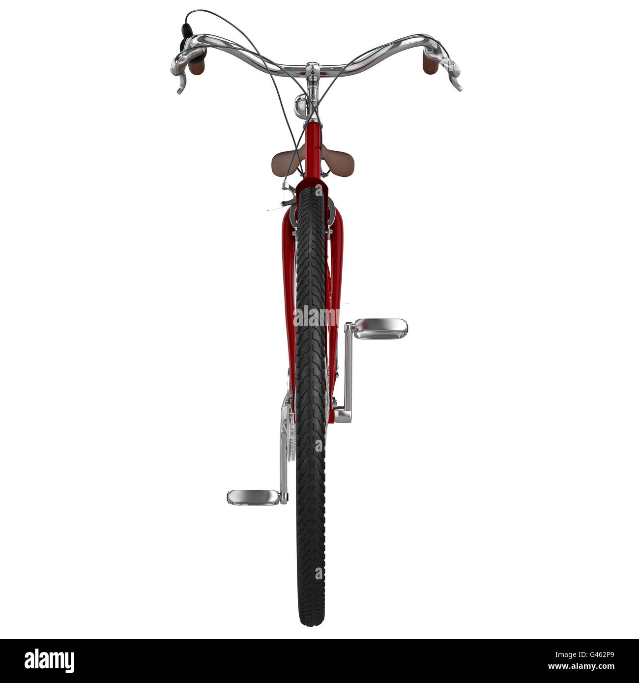 Bike front view. 3D graphic Stock Photo - Alamy