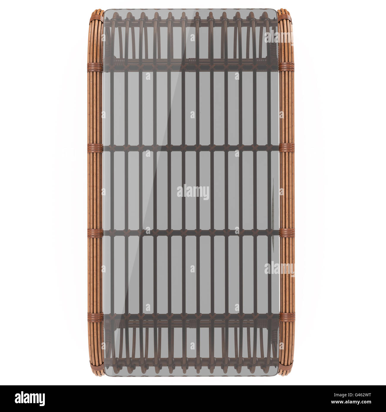 Rattan table top view 3d graphics Stock Photo - Alamy