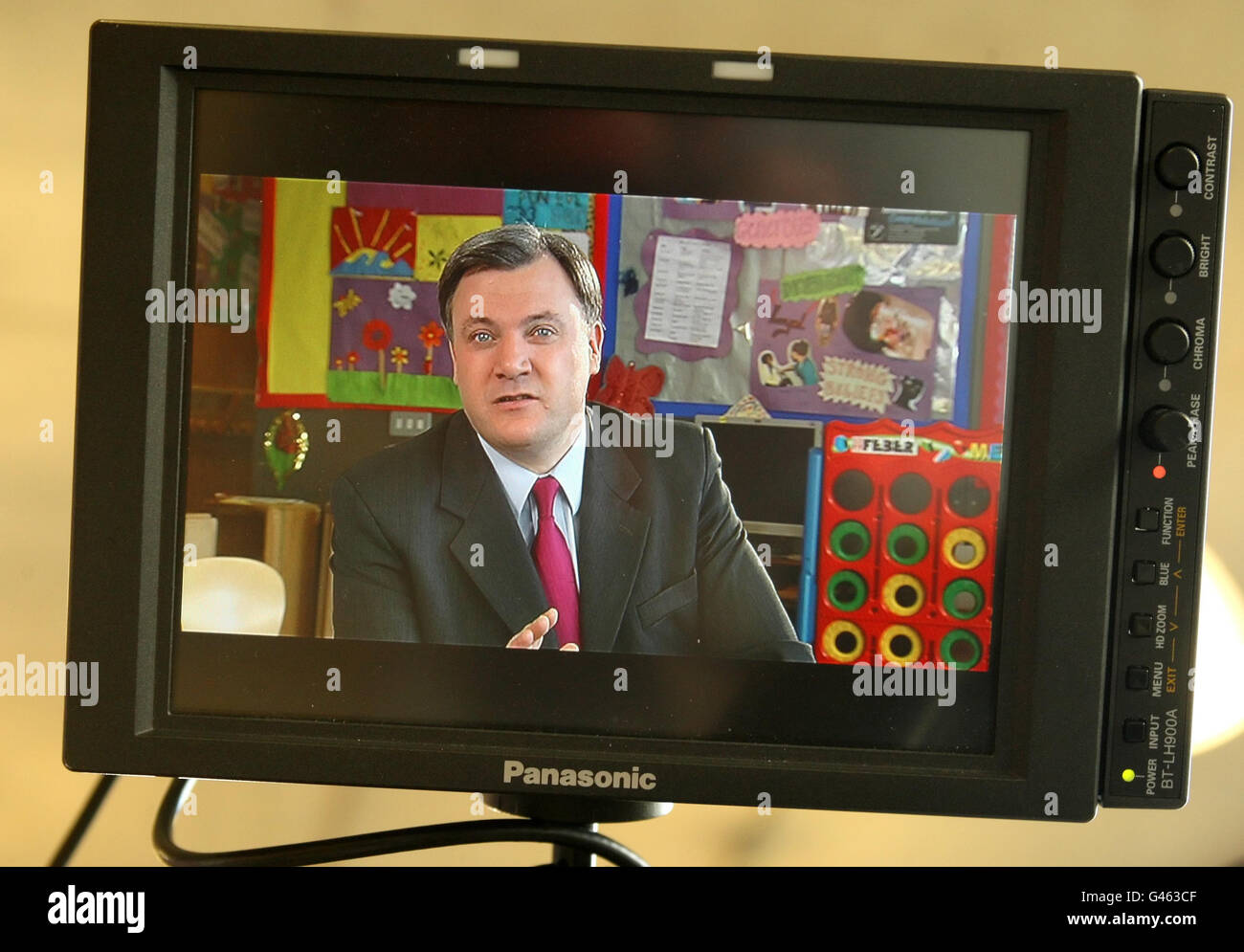 Shadow Chancellor Ed Balls records his response to the budget at the ...