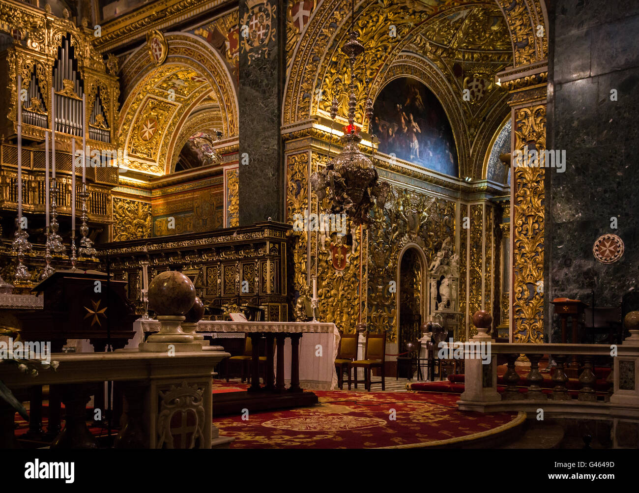 Interior detail, St John's cathedral Valletta, Malta Stock Photo - Alamy