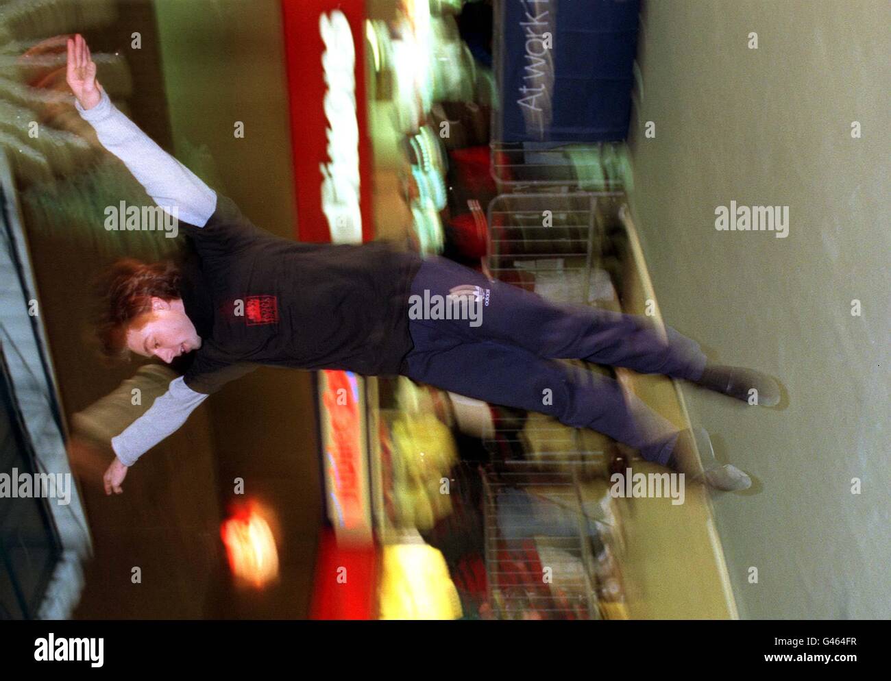 Royal Ballet star Mathew Dibble is caught in mid-air as he performs in ...