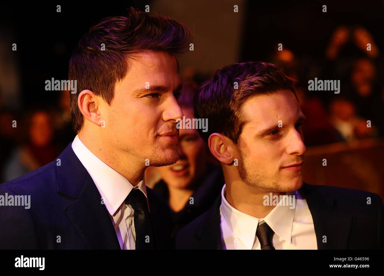 Jamie Bell (right) and Channing Tatum (left) arriving for the UK ...
