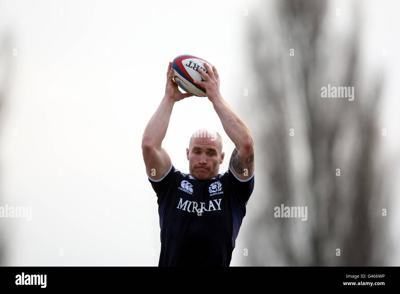Scotland's Alasdair Strokosch during the Training Session at Staines ...