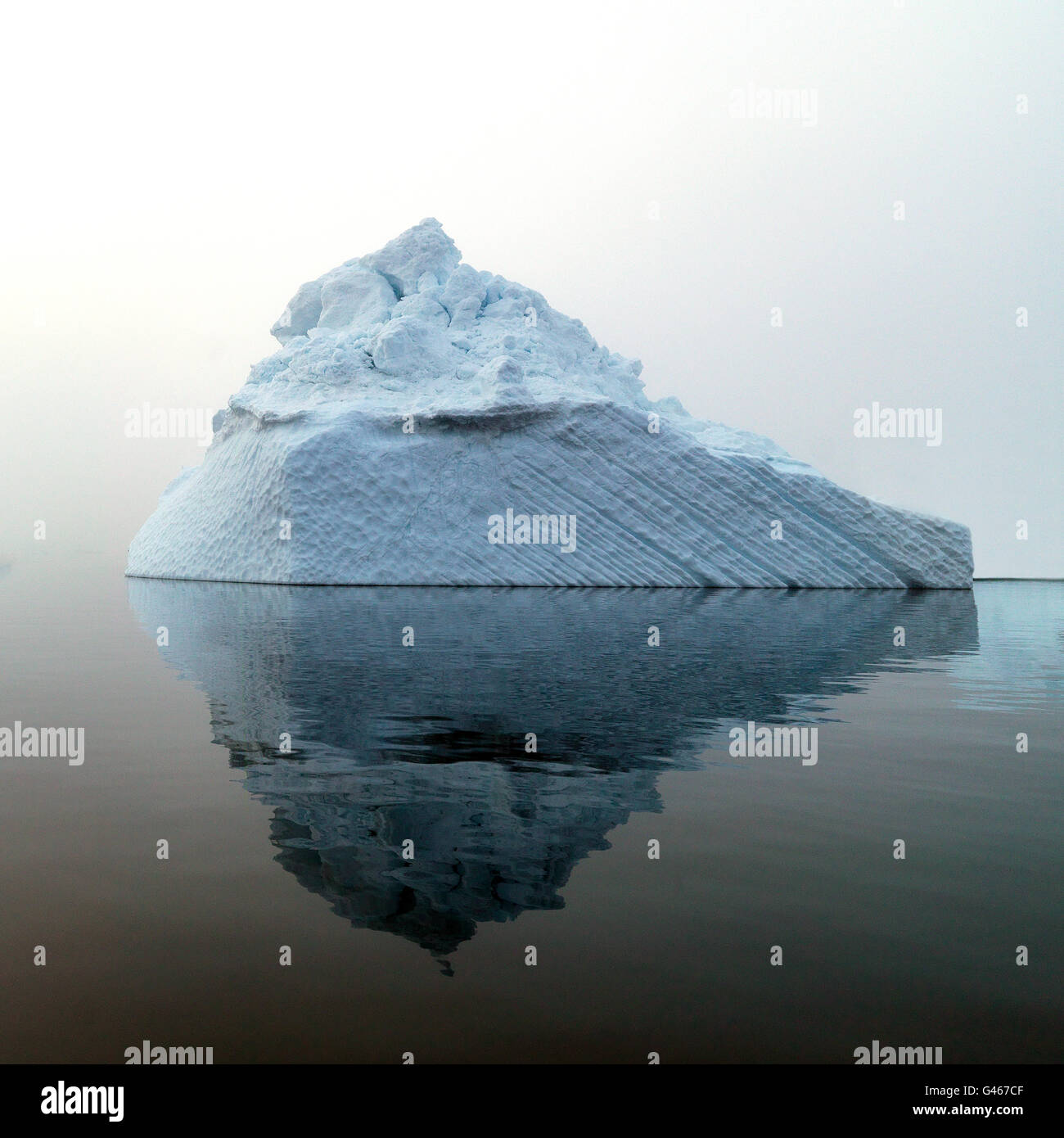 Huge icebergs are on the arctic ocean at Ilulissat ice fiord, Greenland ...