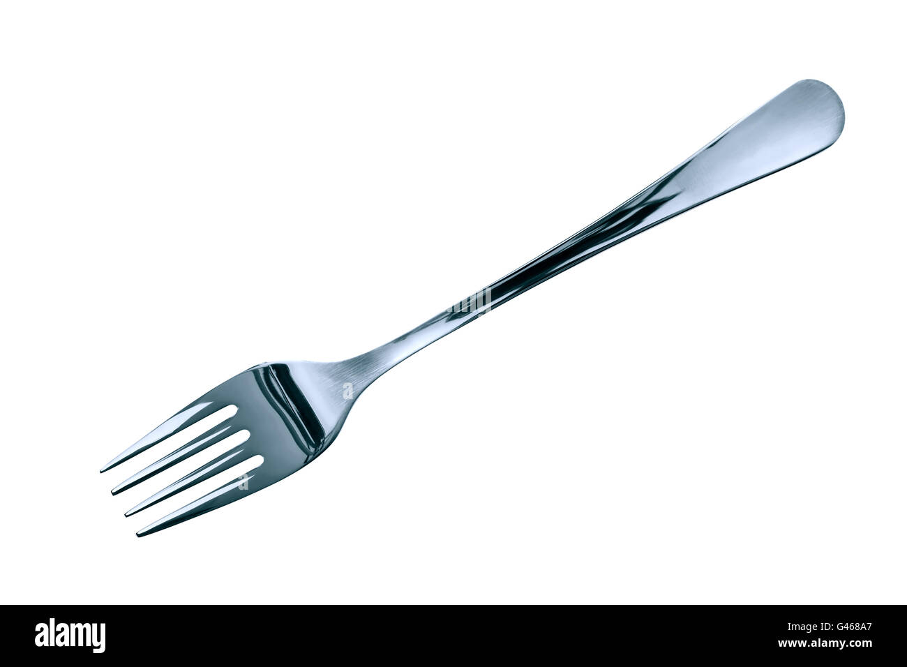 New steel fork isolated on white background with clipping path Stock ...