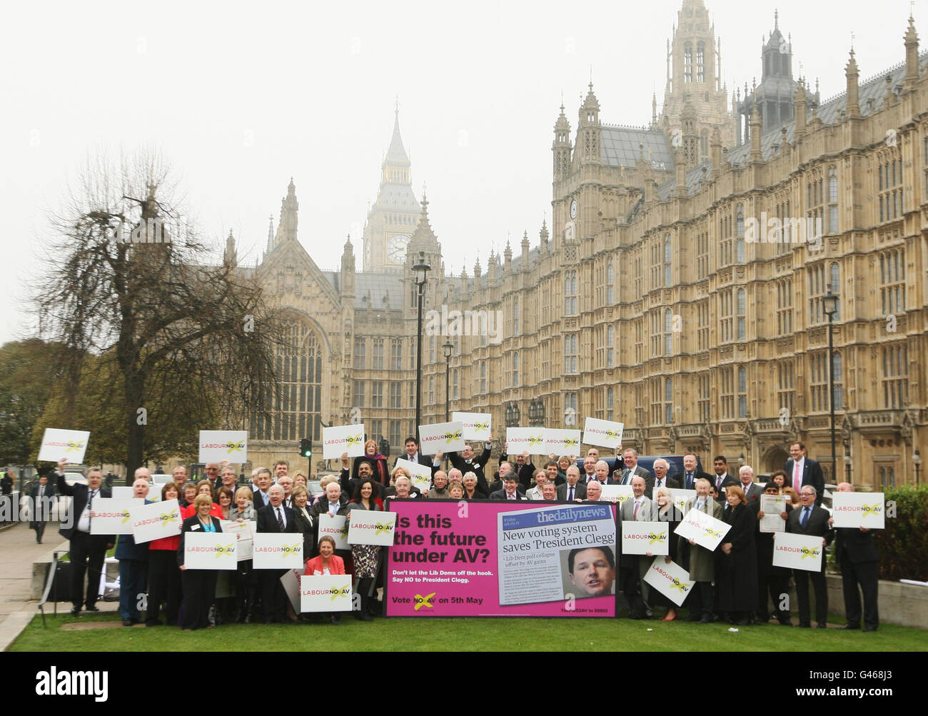 Labour MPs at the launch of the Labour 'No to AV' campaign on College ...