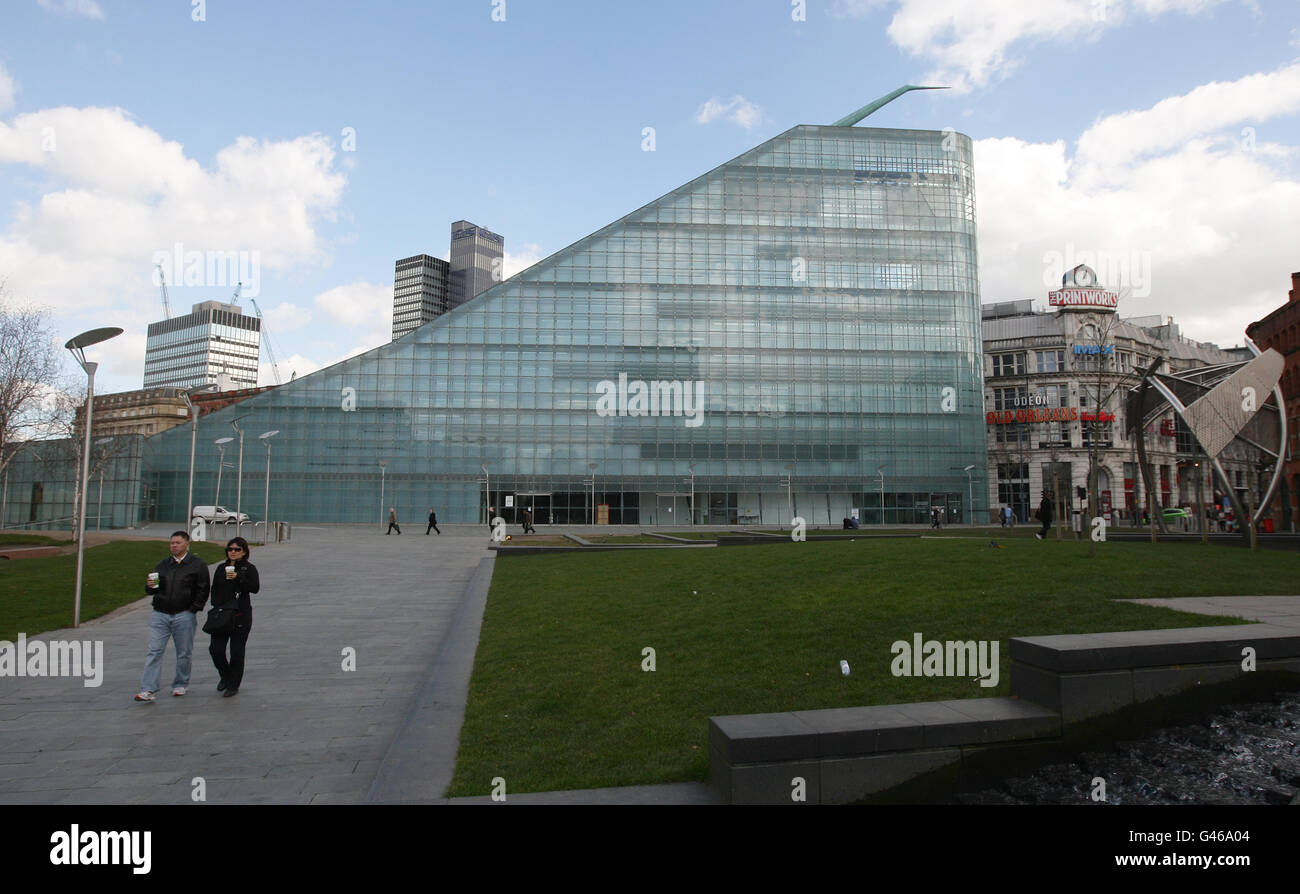 Urbis museum. A general view of the Urbis museum in Manchester city ...