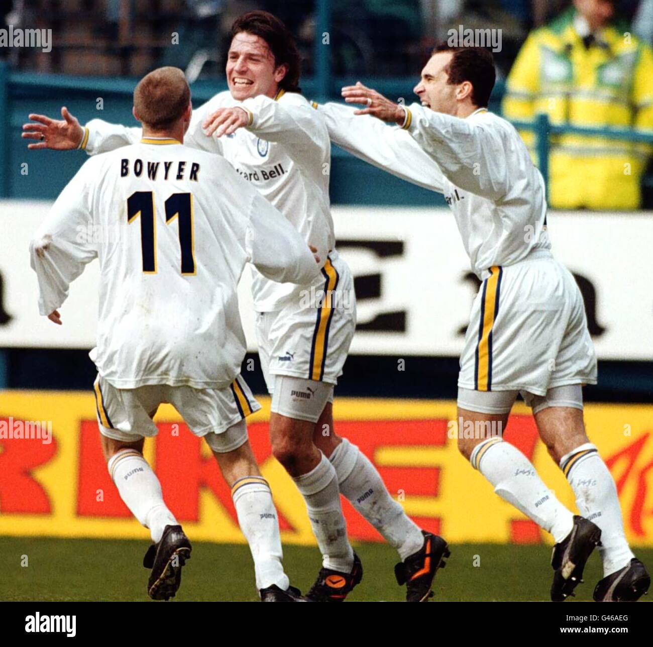 Lee Sharpe celebrates Stock Photo - Alamy