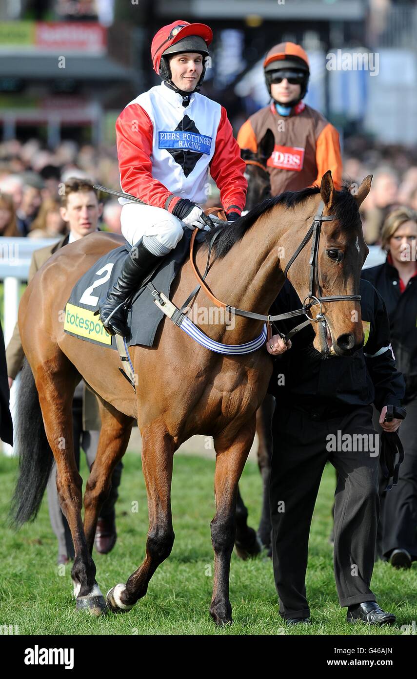 Jockey Matthew Batchelor on Carruthers before the totesport Cheltenham ...