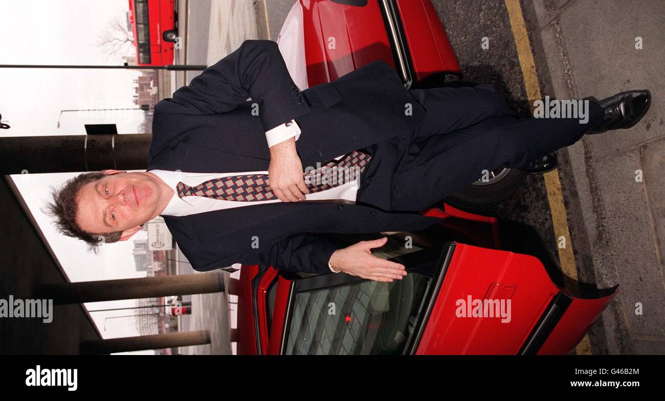 Labour cleader Tony Blair arriving at the party's Millbank offices this ...