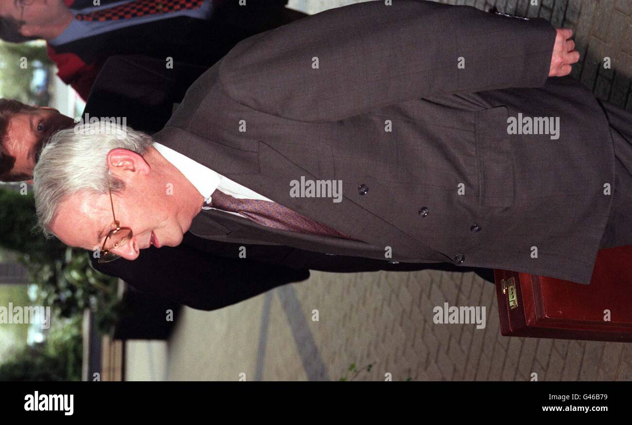 George Carman QC arriving at the Ramada Hotel , Heathrow, today ...