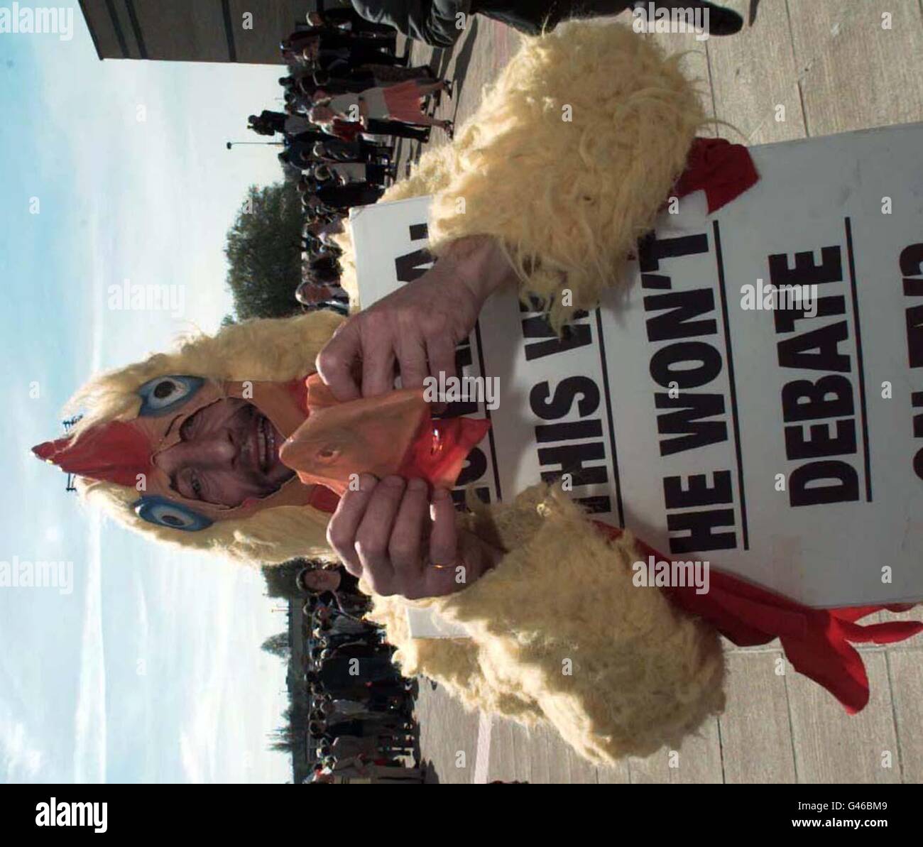 The infamous tory chicken ran into trouble in basildon hi-res stock ...