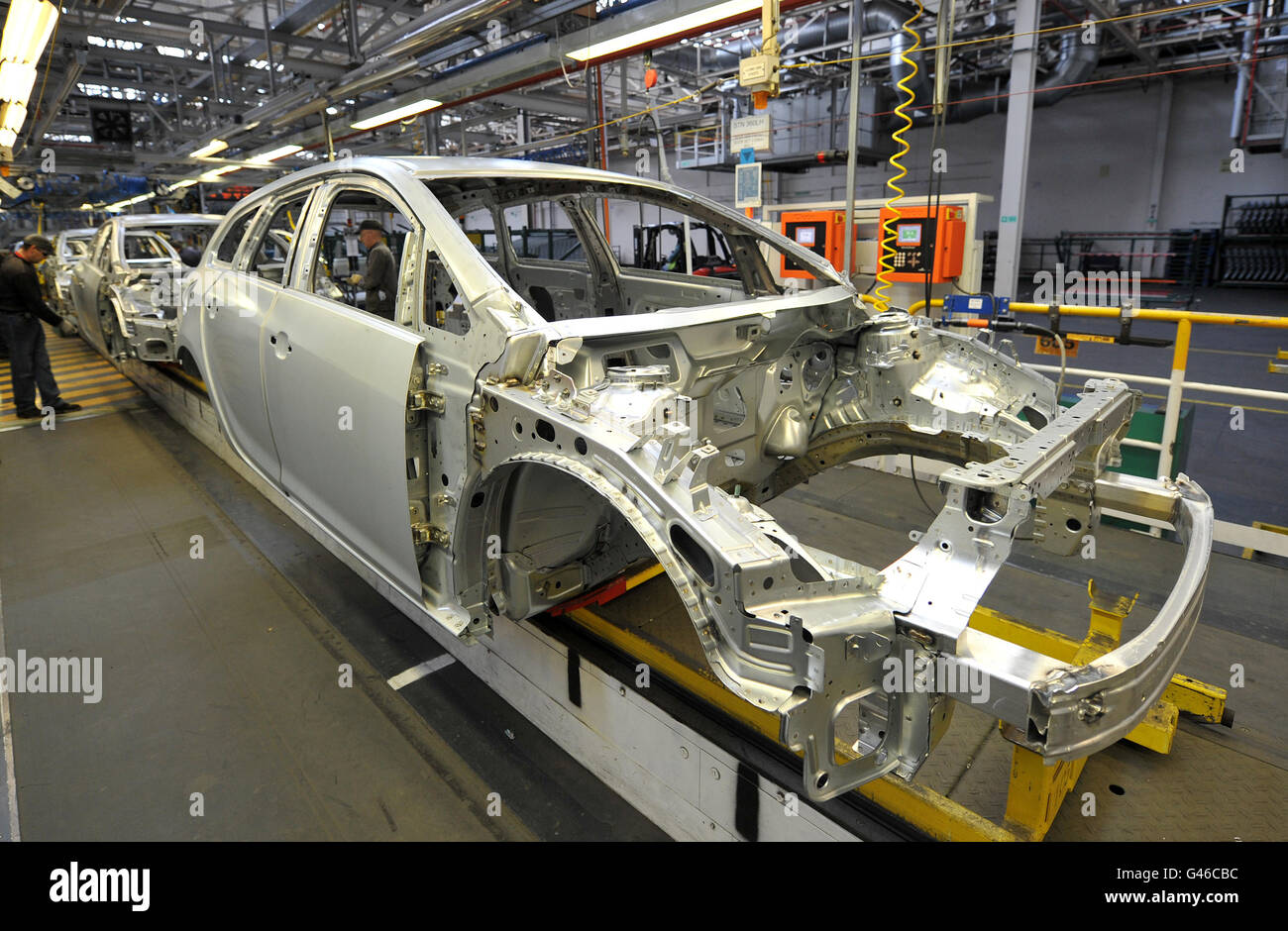A view of the Vauxhall Astra production line at the Vauxhall Motors ...