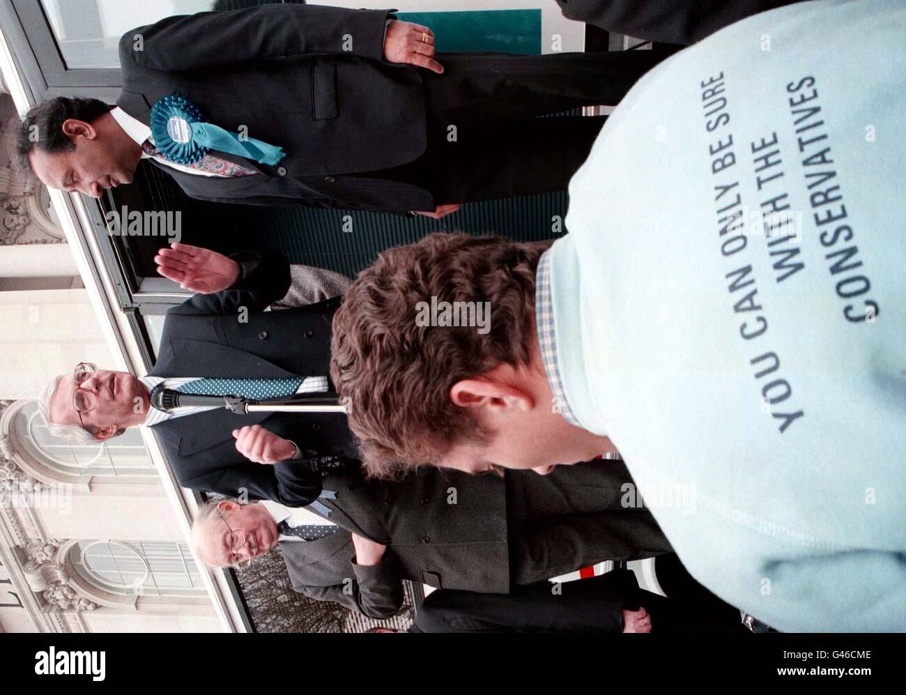 ELECTION Major on stand Stock Photo - Alamy