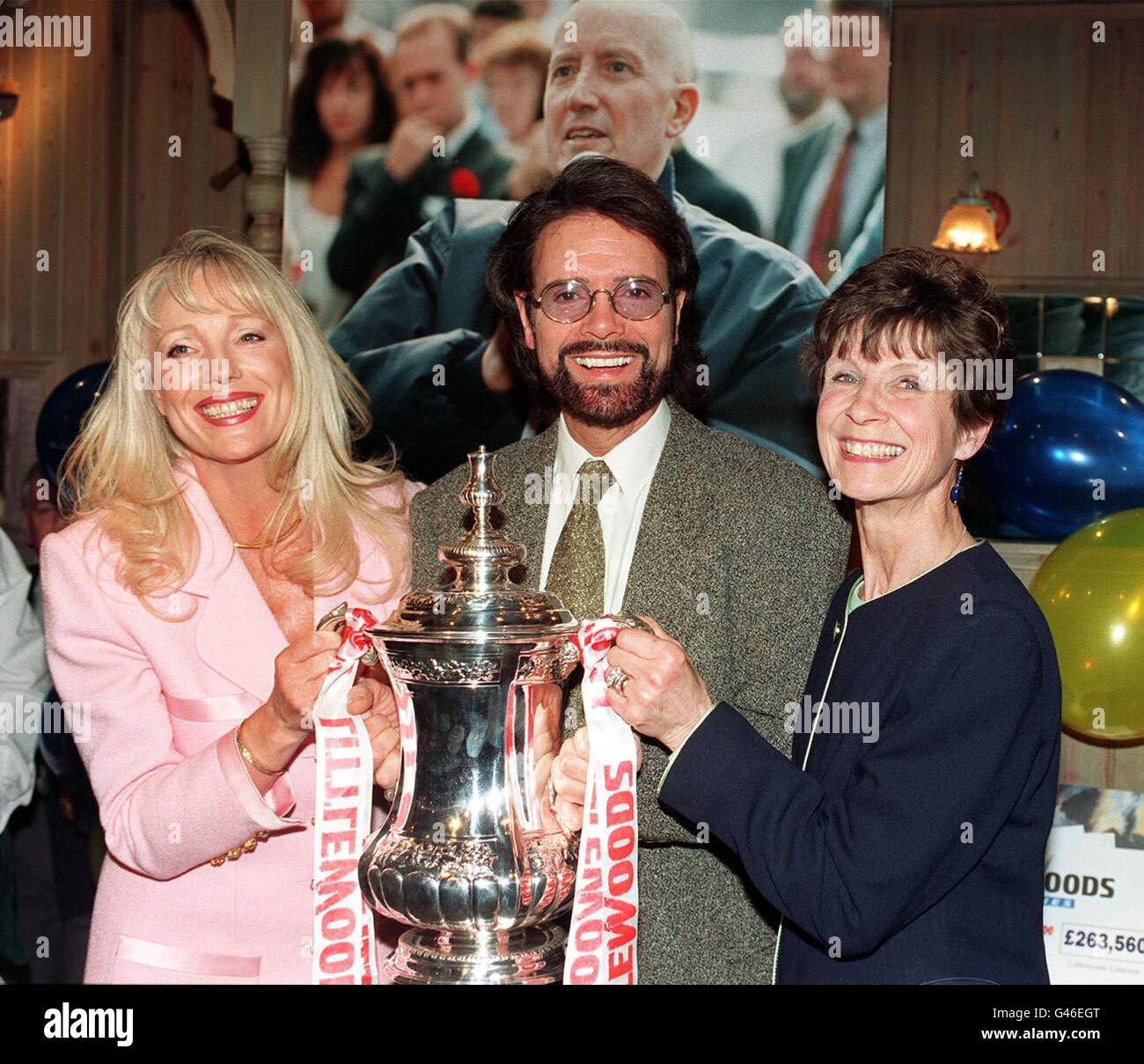 The Littlewoods FA Cup held by Sylvia Ingham, Chief Executive of The ...
