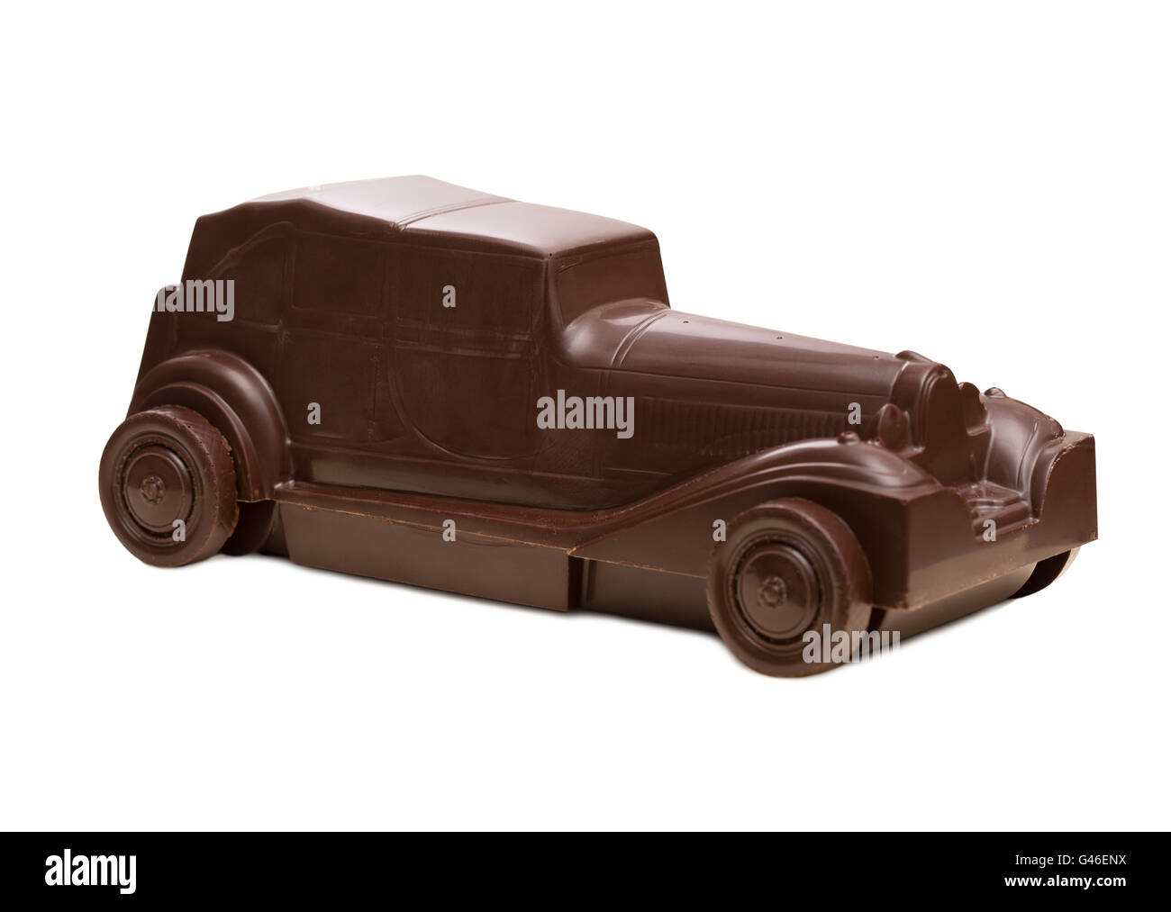 Retro car made of dark chocolate Stock Photo - Alamy
