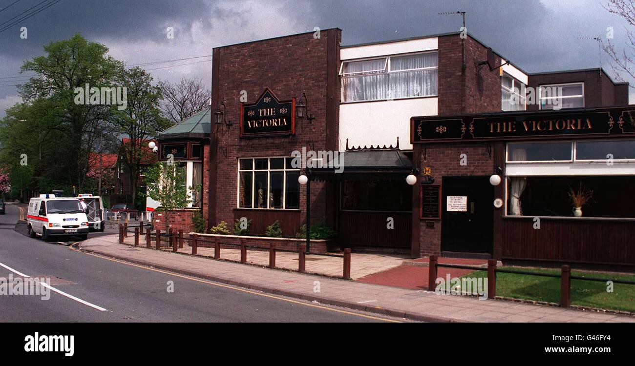 The scene outside the Victoria Tavern in the affluent Bramhall area of ...