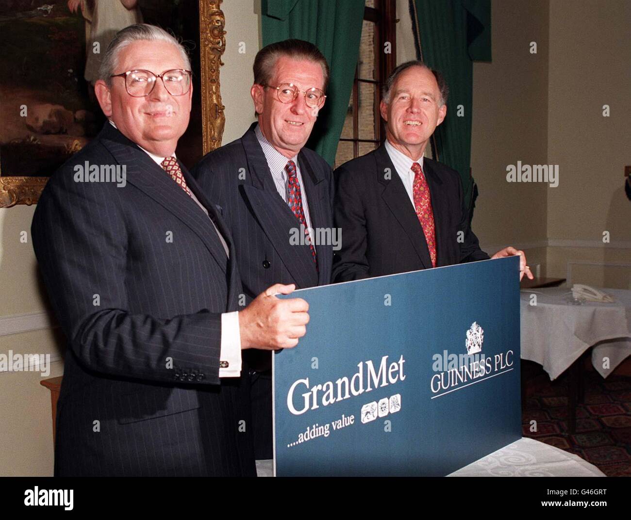Left to Right: George Bull, Chairman, Grand Metropolitan PLC (left ...