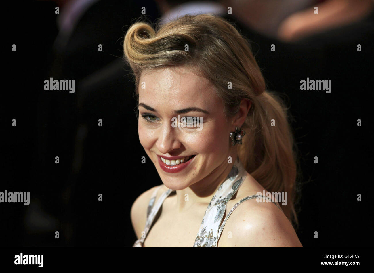Sarah Goldberg arrives at the 2011 Laurence Olivier Awards at the ...