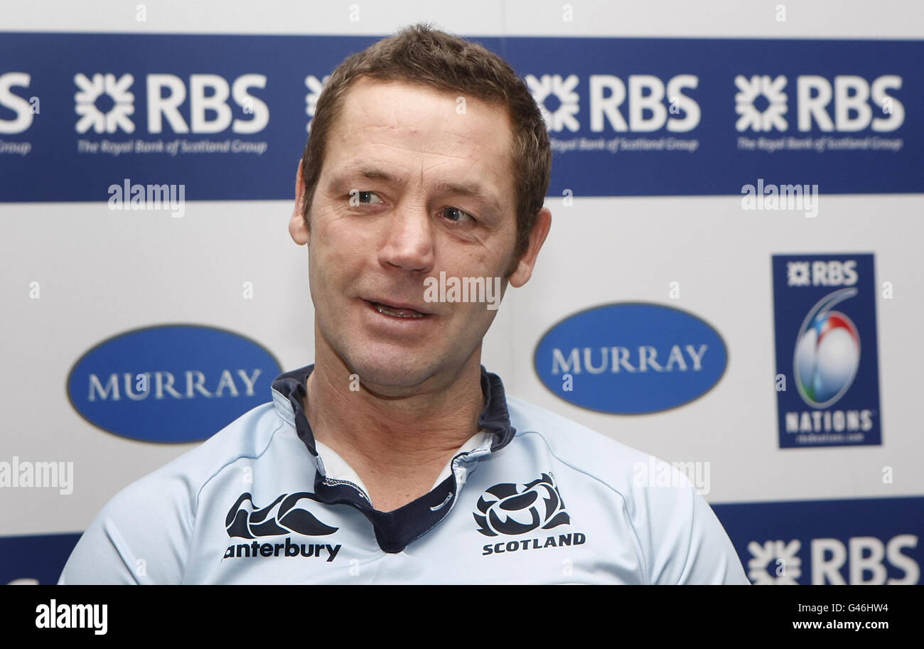 Rugby Union - Scotland Captain's Press Conference - Murrayfield Stock ...