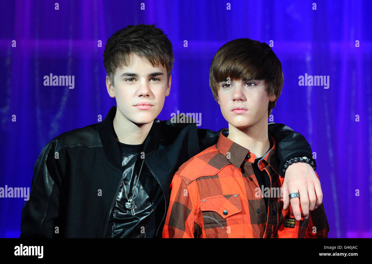 Justin Bieber waxwork unveiling - London. Justin Bieber unveils his new ... Justin Bieber waxwork unveiling - London. Justin Bieber unveils his new ...