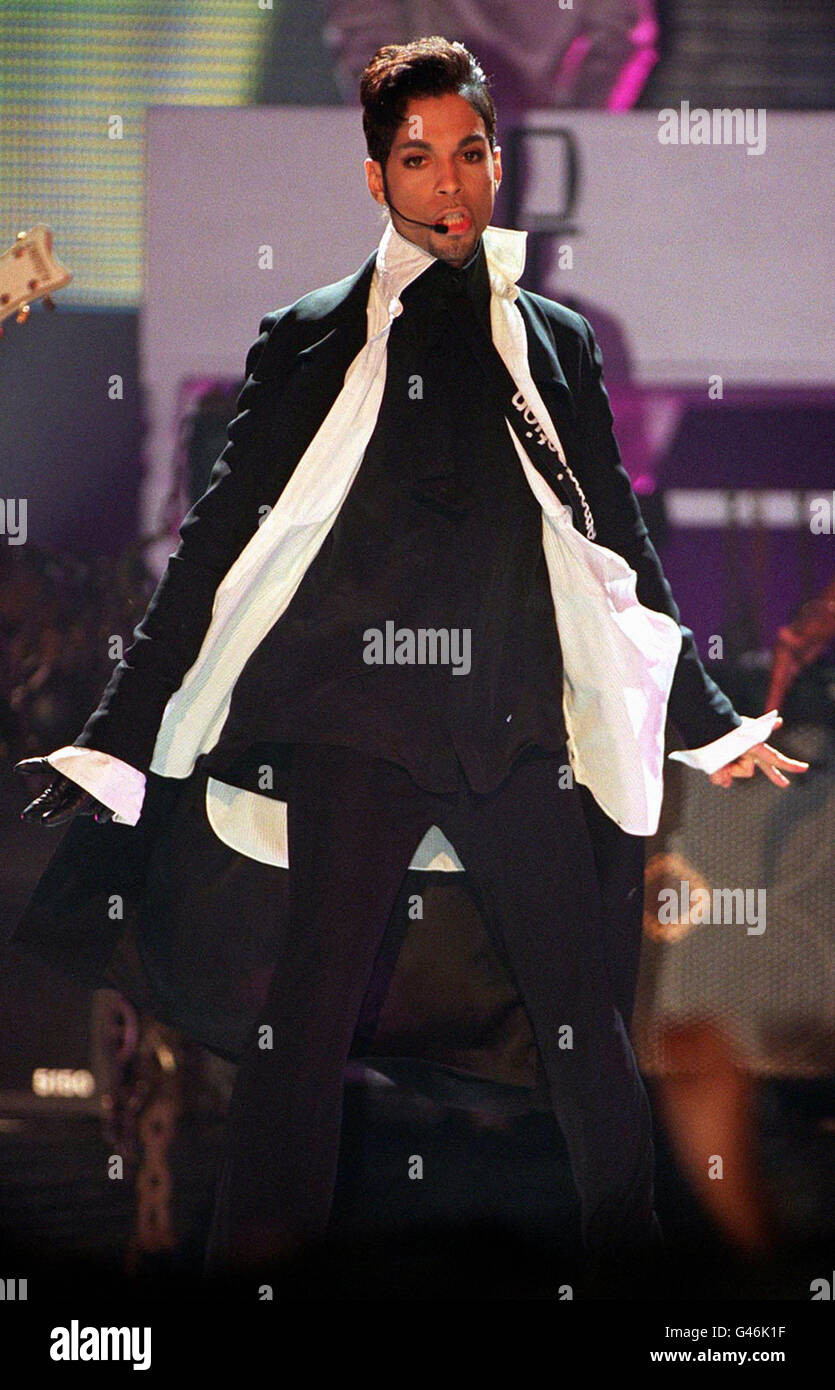 The Artist - formerly known as Prince - performs on stage at the Brit ...