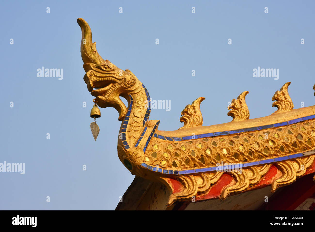 Wat chomkao manilat temple in Huay Xai, capital of Bokeo province Laos Stock Photo - Alamy