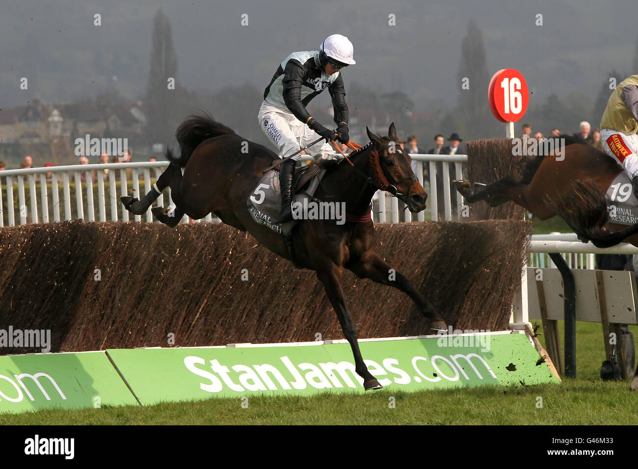 Jockey Rhys Flint on Fair Along in action during the Stewart Family ...