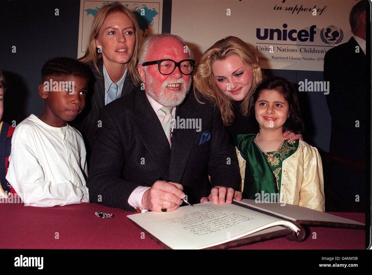 Javan Aaron (left), Patsy Kensit, Sophie Dahl and Mira Samani look on ...