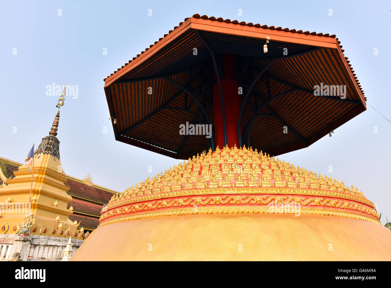 Wat chomkao manilat temple in Huay Xai, capital of Bokeo province Laos Stock Photo - Alamy