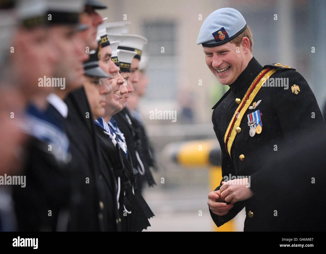Prince Harry, in his role as Commodore-In-Chief, Small Ships and Diving ...