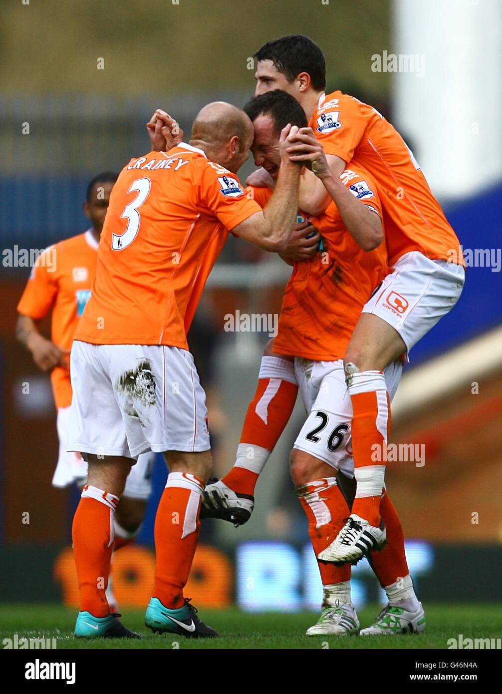 Blackpool's Charlie Adam celebrates scoring his side's second goal of ...