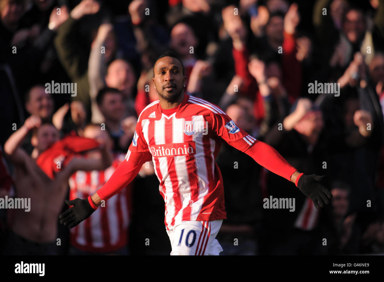Stoke City's Ricardo Fuller celebrates scoring his sides fourth goal ...