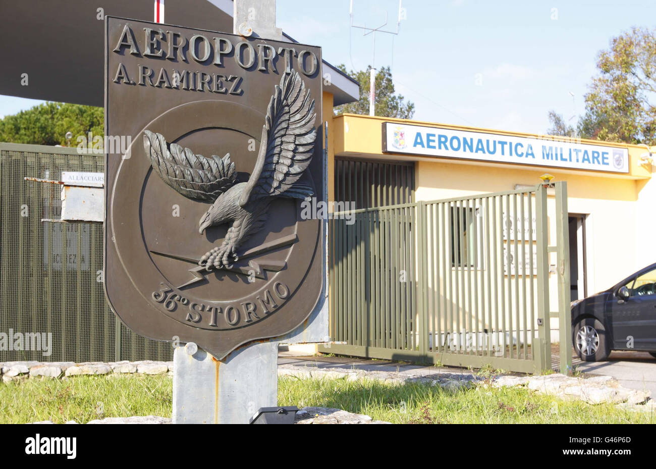 A general view of the Italian Airforce base at Gioia del Colle near ...