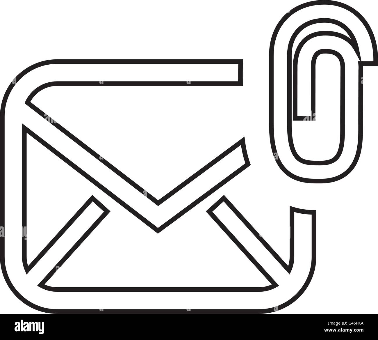 attach file email setup isolated icon design Stock Vector Image & Art ...