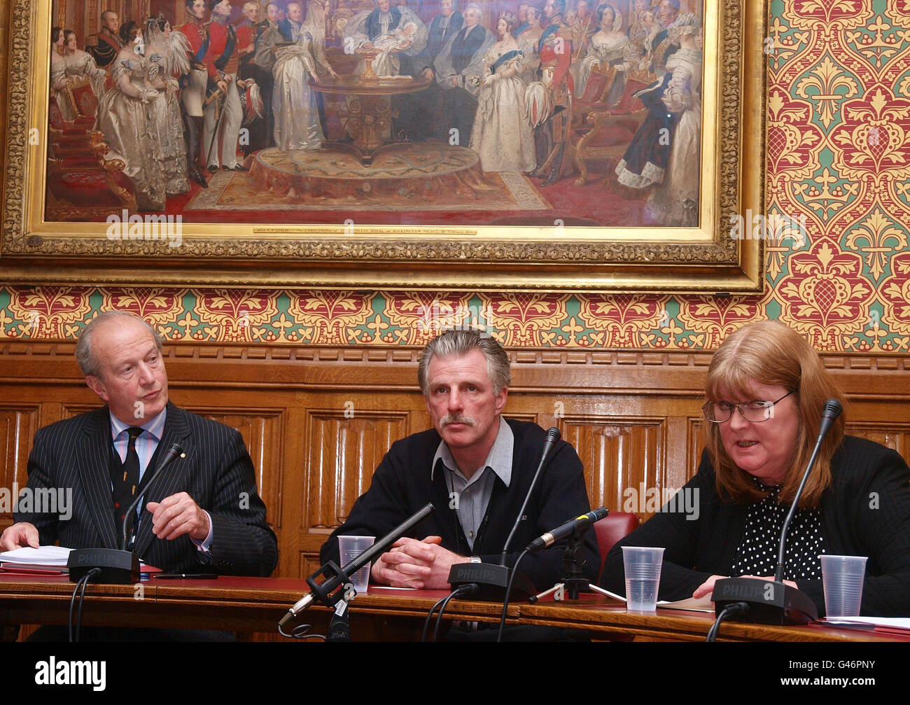Eddie Gilfoyle, 49, (centre) with Lord Hunt (left) and sister Susan ...