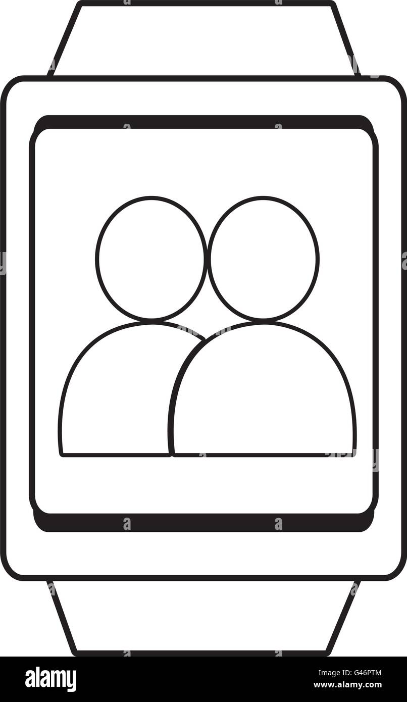 square watch and people icon, vector graphic Stock Vector Image & Art ...