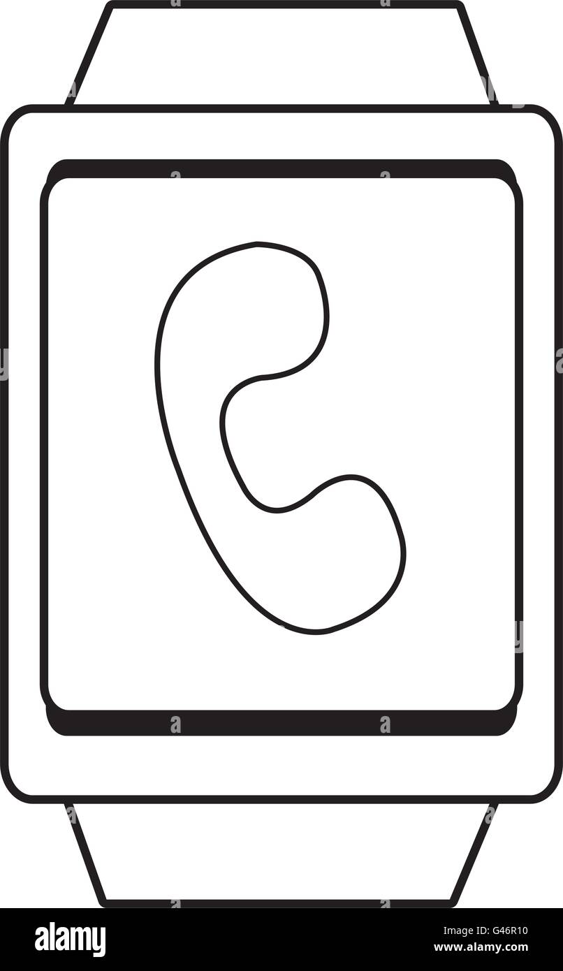 square watch and phone icon, vector graphic Stock Vector Image & Art ...