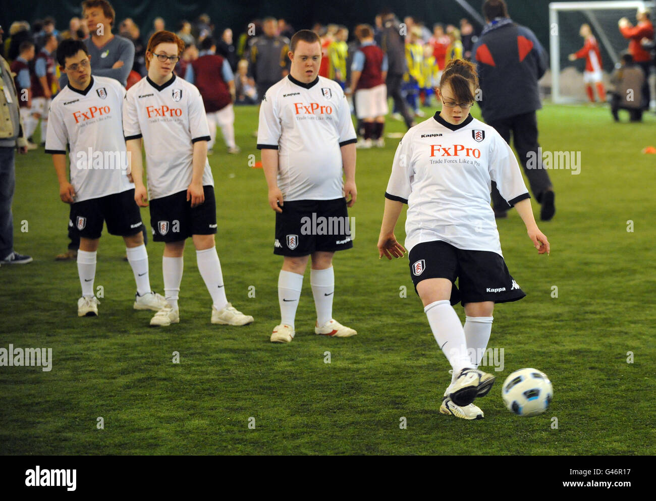 Soccer - Down's Syndrome Football Tournament - Motspur Park Stock Photo ...