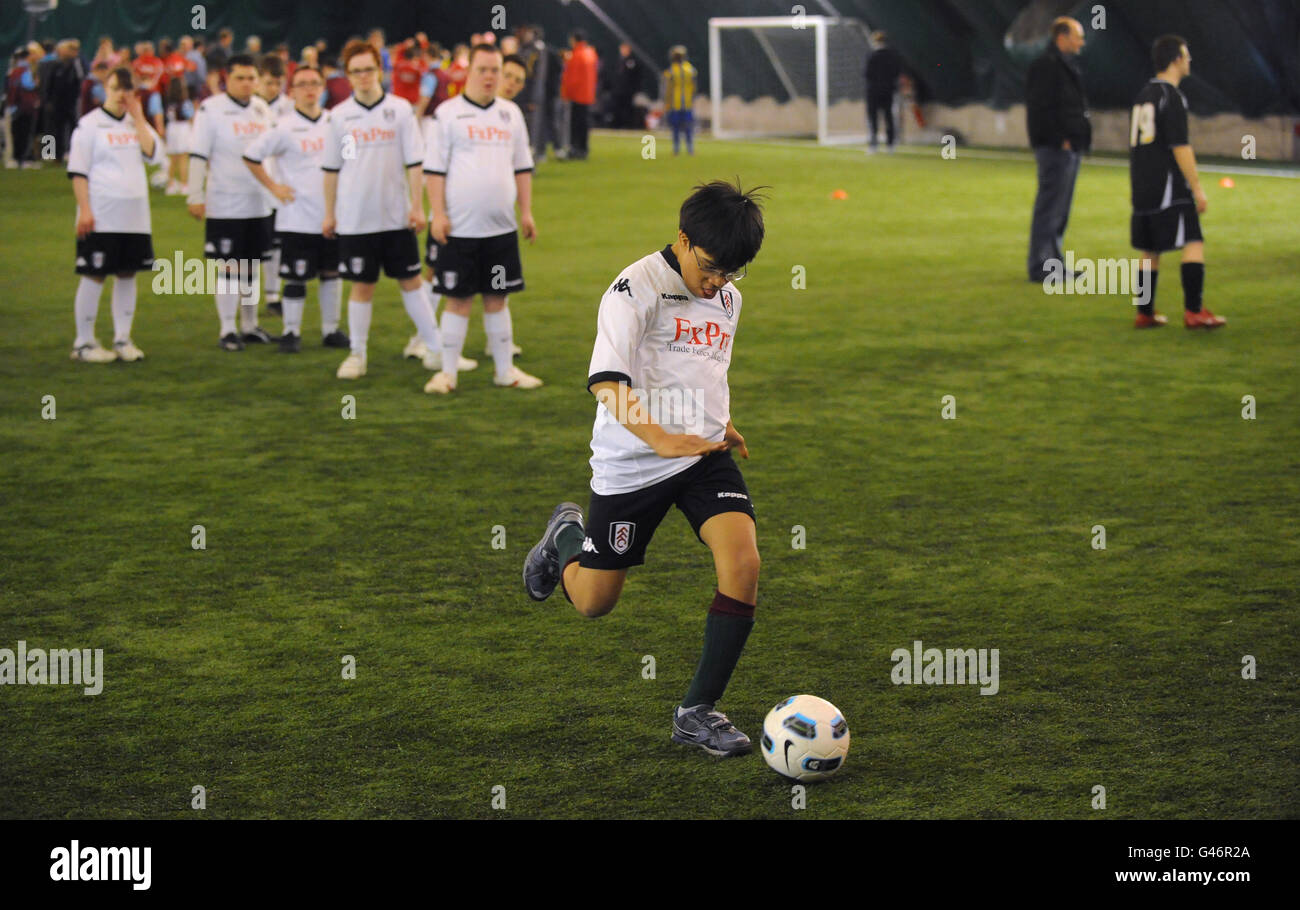 Soccer - Down's Syndrome Football Tournament - Motspur Park Stock Photo ...