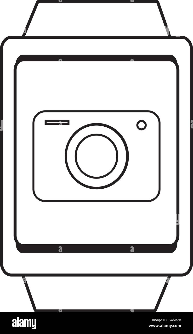 square watch and camera icon,vector graphic Stock Vector Image & Art ...